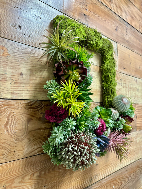 Succulent Rectangle Wreath - Bonnie Harms Designs