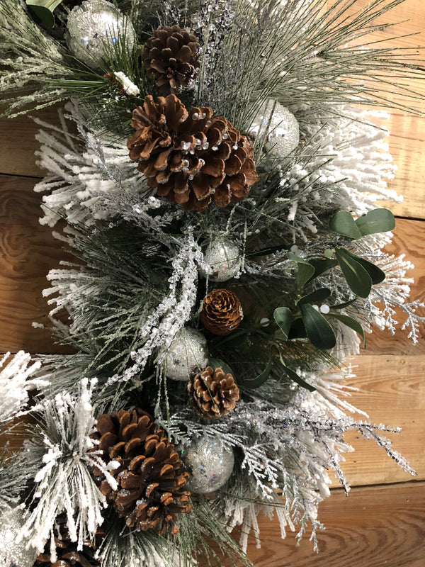 Snowy Pinecone Holiday Wreath - Bonnie Harms Designs